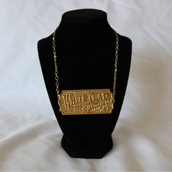 Jewelry | Vintage White Clad Plaque Necklace | Poshmark
